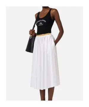 Elisabetta Franchi Ribbed Knit Bodysuit With Logo Detail