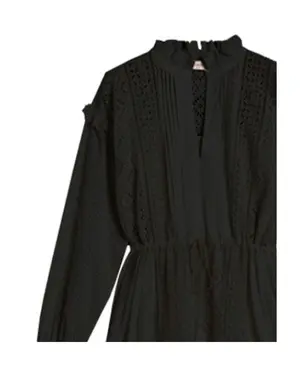 TWINSET Lotus Leaf Edge Dress - Black