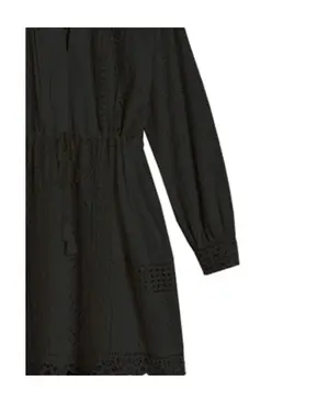 TWINSET Lotus Leaf Edge Dress - Black