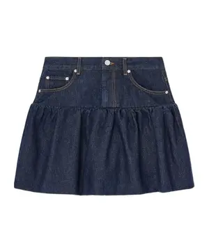 GANNI Denim Bubble Skirt - Rinse