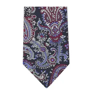 Etro Floral Paisley Motif Tie - Gray