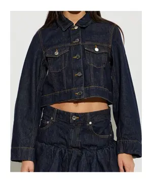 GANNI Cropped Denim Jacket