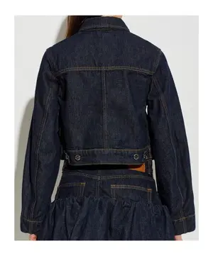 GANNI Cropped Denim Jacket