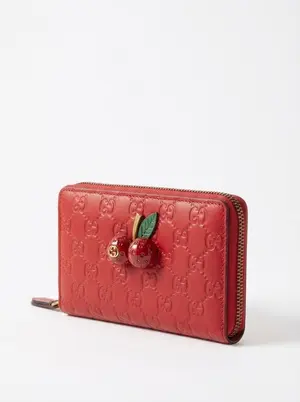 Gucci Gg Logo Wallet - Red