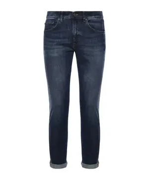 DONDUP Slim-fit Jeans With Turned-up Hem - Black