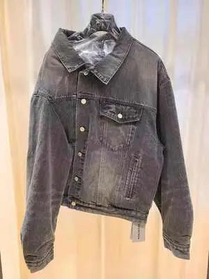Balenciaga Lapel Button Denim Jacket