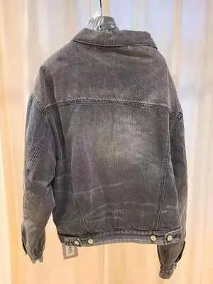 Balenciaga Lapel Button Denim Jacket