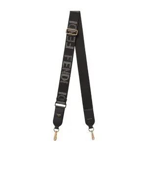 Fendi Denim-effect Ff Jacquard Shoulder Strap