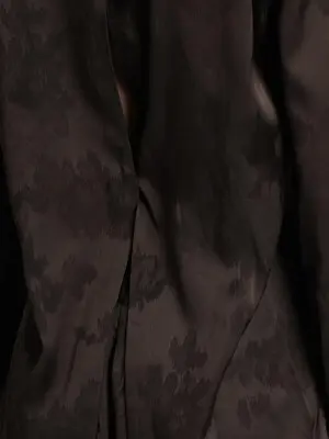 GANNI Jacquard Button-up Shirt - Black