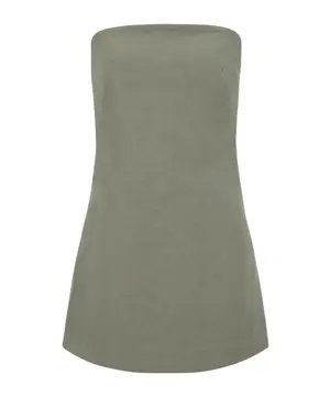 ST. AGNI Sleeveless Column Tunic Top With Back Zipper