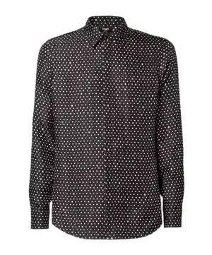 Fendi Micro Falena Dots Printed Long Sleeved Shirt