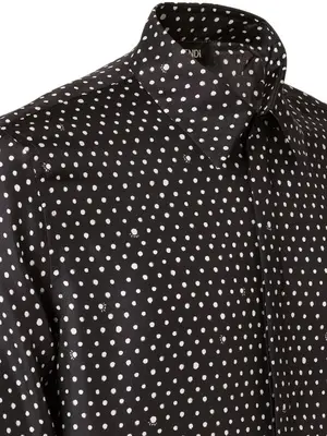 Fendi Micro Falena Dots Printed Long Sleeved Shirt