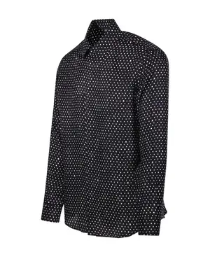 Fendi Micro Falena Dots Printed Long Sleeved Shirt