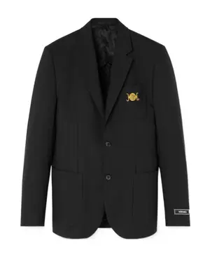 Versace Single-breasted Tailored Blazer - Black
