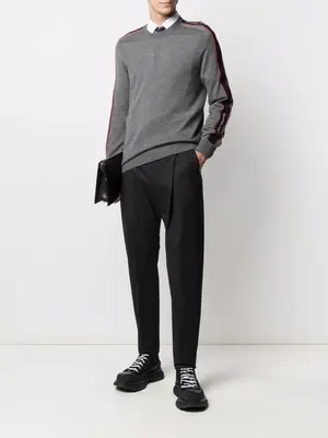 Alexander McQueen Logo Tape Crewneck Jumper