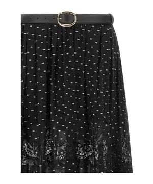 SELF-PORTRAIT Chiffon Lace Maxi Skirt