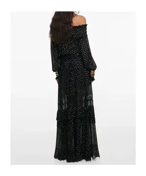 SELF-PORTRAIT Chiffon Lace Maxi Skirt