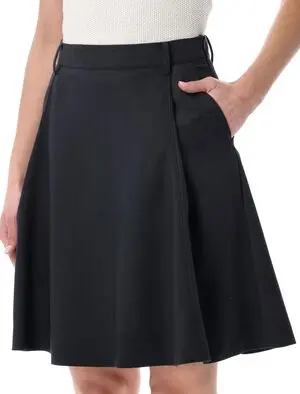 LOW CLASSIC A-line Midi Skirt - Black