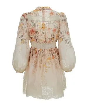 Zimmermann Luna Lace Lantern Mini Dress