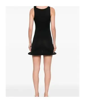 Gimaguas Sleeveless Round Neck Dress With Curved Hem