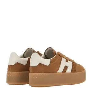 Hogan Platform Lace-up Sneakers - Brown