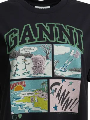 GANNI Bear Comic Teddy" Graphic T-shirt