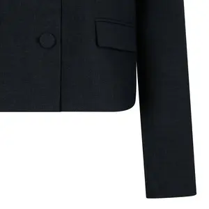 SELF-PORTRAIT Broderie Anglaise Collar Cropped Blazer