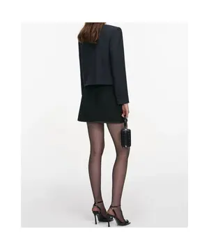 SELF-PORTRAIT Broderie Anglaise Collar Cropped Blazer