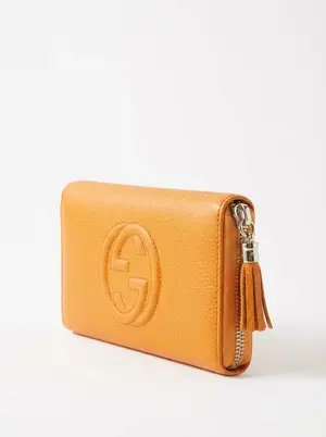 Gucci Gg Decorated Wallet - Orange