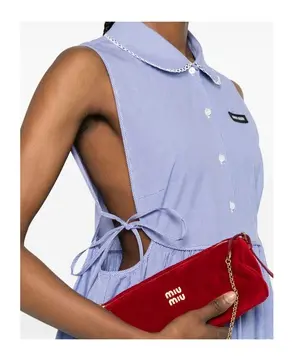 Miu Miu Embroidered Mini Dress - No