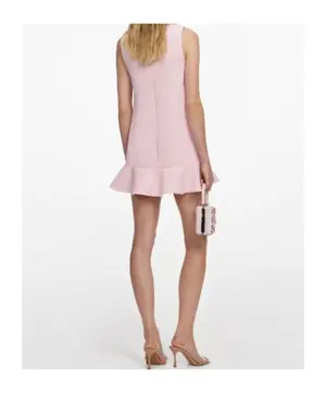 SELF-PORTRAIT Ruffled Bow Embellished Crepe Mini Dress