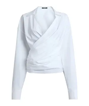 Balmain Wrap V-neck Long Sleeve Top