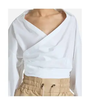 Balmain Wrap V-neck Long Sleeve Top