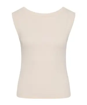 ST. AGNI Sleeveless Backless Top - Shell Pink