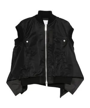 Sacai Nylon Twill Vest - Black