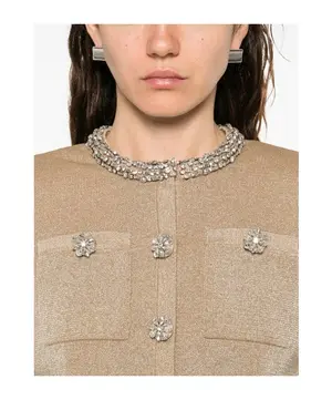 SELF-PORTRAIT Embellished Trim Cardigan