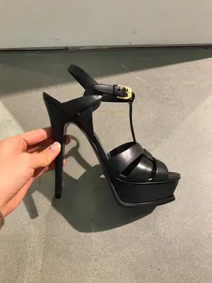 Saint Laurent Tribute High Heel Sandals - Black