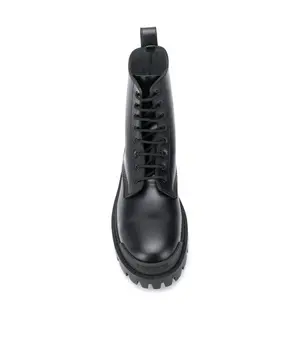 Balenciaga Lace-up Ankle Boots - Black
