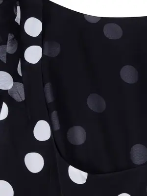Rixo Short Sleeve Polka Dot Ruffled Maxi Dress
