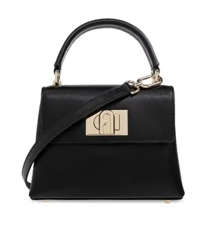 Furla 1927 Flap Mini Shoulder Bag - Black