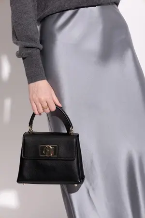 Furla 1927 Flap Mini Shoulder Bag - Black