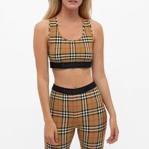 Burberry Vintage Check Sports Bra - Nude