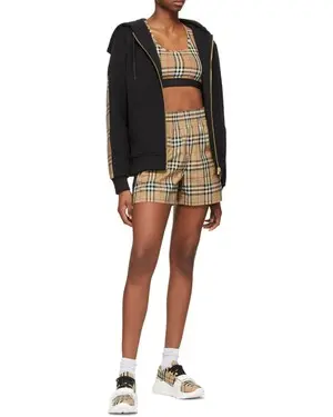 Burberry Vintage Check Sports Bra - Nude