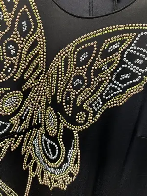 Just Cavalli Embellished Butterfly Round Neck Dress