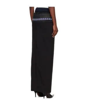 EDWARD CUMING Patchwork Jacquard Midi Skirt