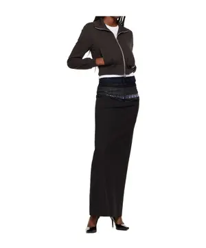 EDWARD CUMING Patchwork Jacquard Midi Skirt