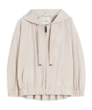 Max Mara Cammeo Taffeta Hooded Jacket - Sand