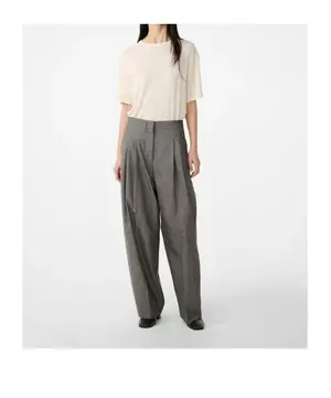 Studio Nicholson Rond Short-sleeve T-shirt In Lyocell Knit - Canvas