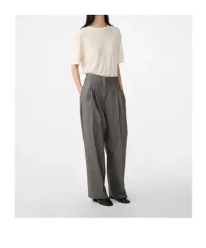 Studio Nicholson Rond Short-sleeve T-shirt In Lyocell Knit - Canvas
