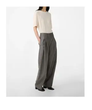 Studio Nicholson Rond Short-sleeve T-shirt In Lyocell Knit - Canvas